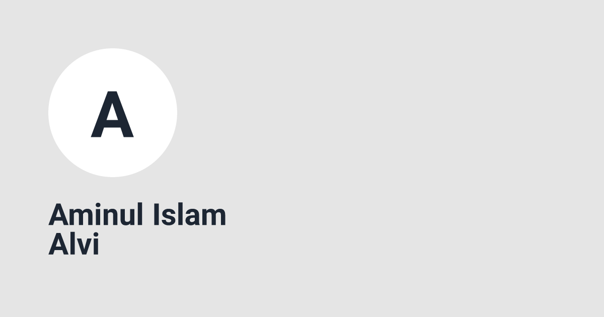Aminul Islam Alvi | Indie Page