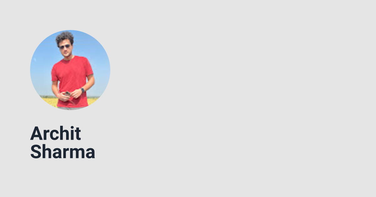 Archit Sharma | Indie Page