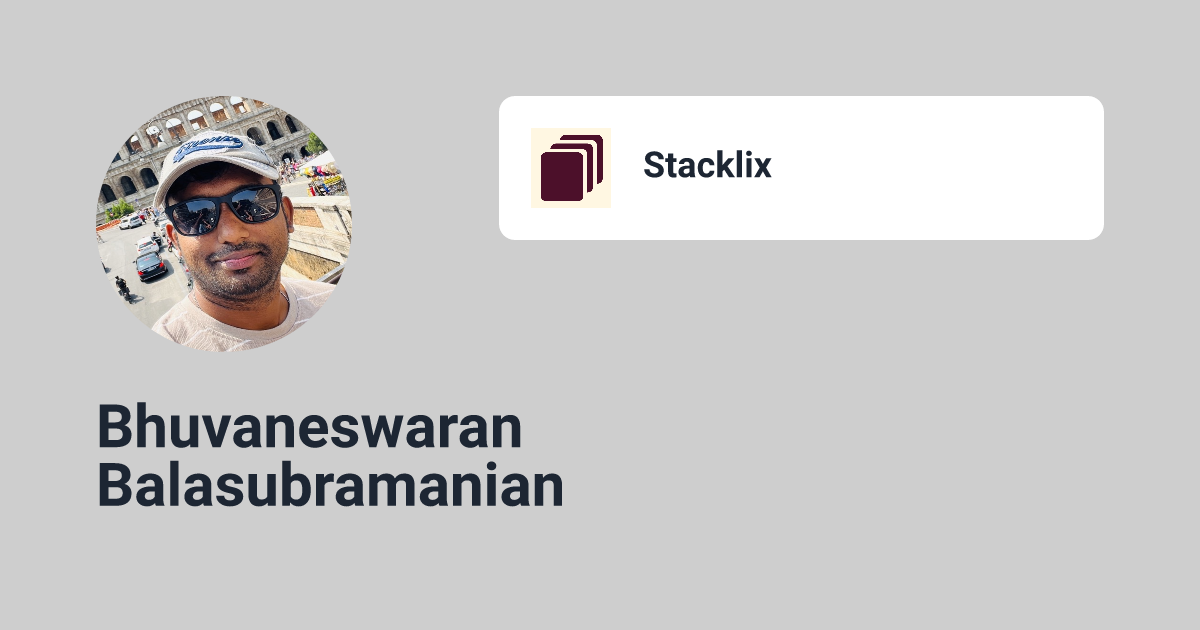 Bhuvaneswaran Balasubramanian | Indie Page