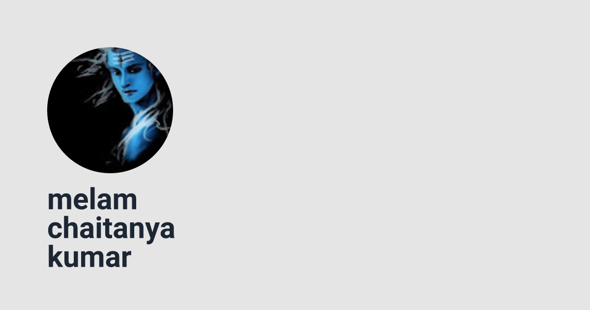 melam chaitanya kumar | Indie Page
