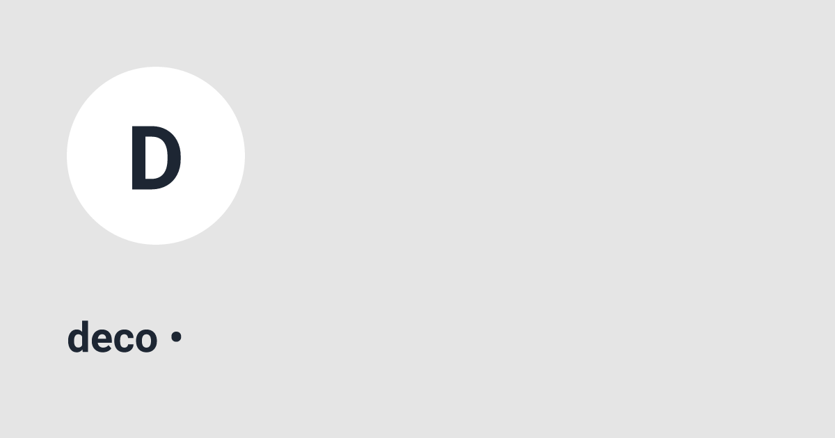 deco • | Indie Page