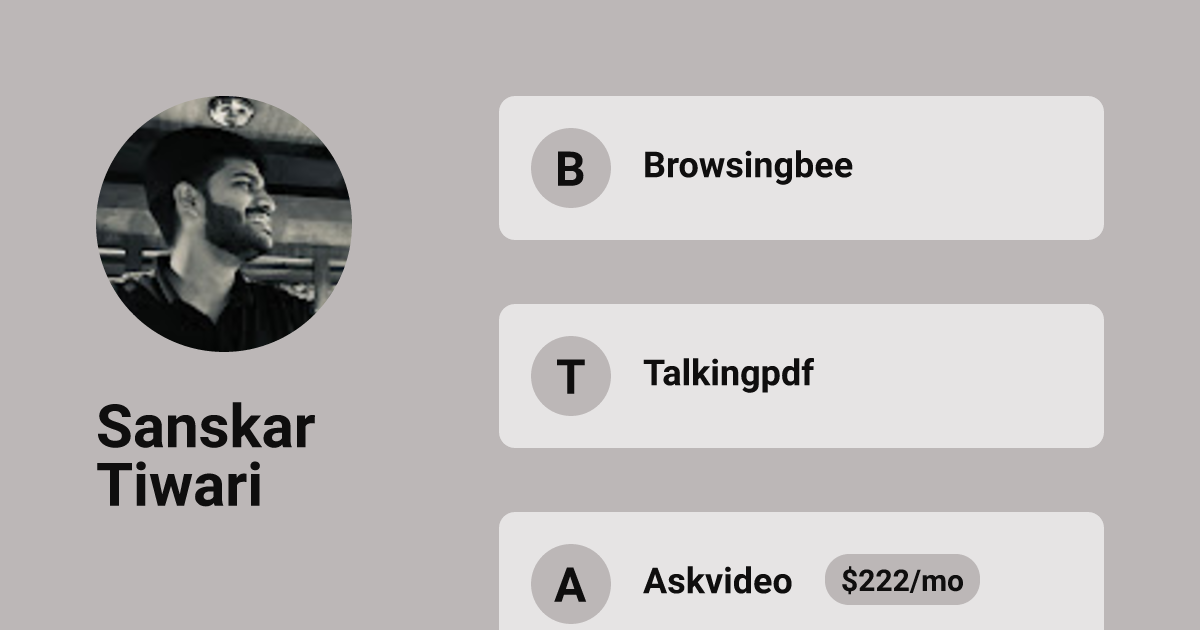 Sanskar Tiwari | Indie Page