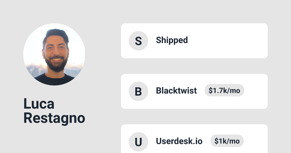 Luca Restagno | Indie Page