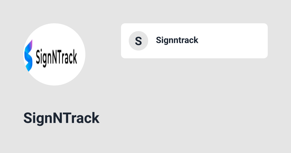 SignNTrack | Indie Page