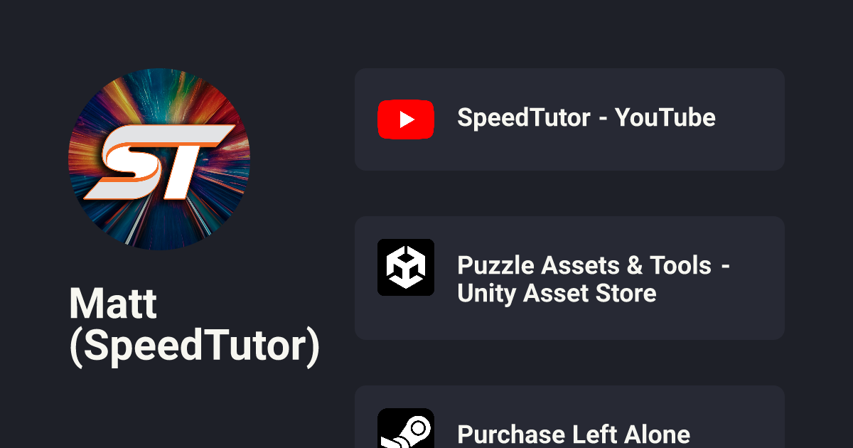 Matt (SpeedTutor) | Indie Page