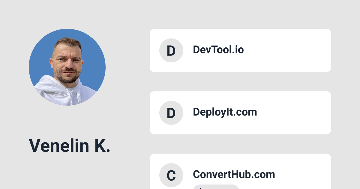 Venelin K. | Indie Page