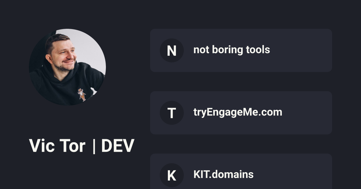 Vic Tor | DEV | Indie Page