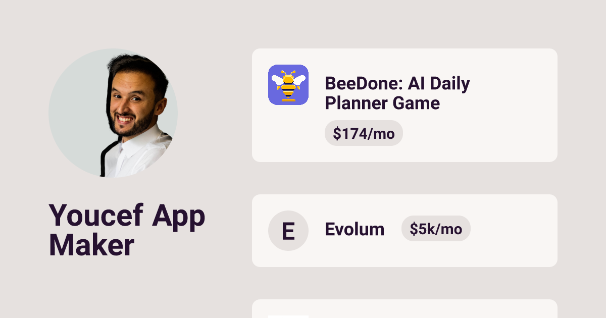 Youcef App Maker | Indie Page