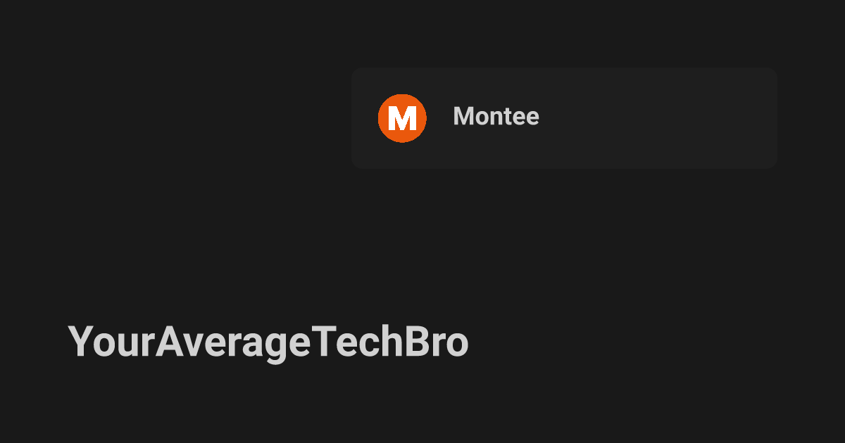 YourAverageTechBro | Indie Page